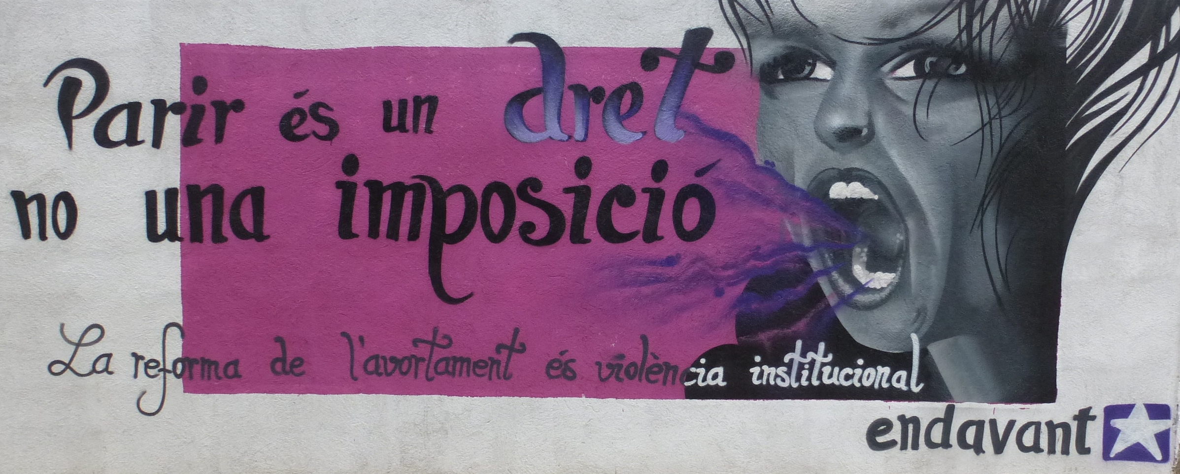 MURAL parir és un dret no una imposició 25N contra la violència de ...